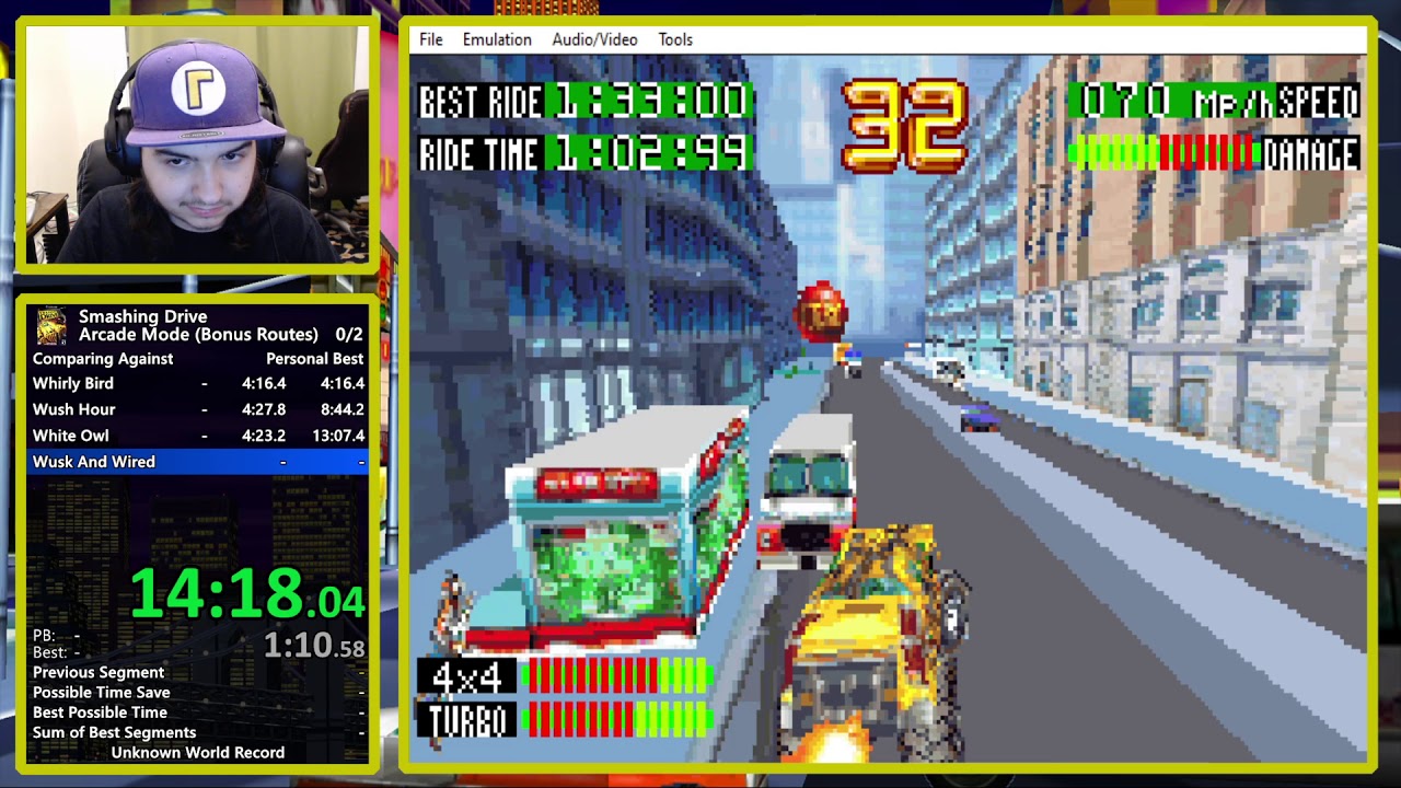 Smashing Drive (GBA) - Arcade Mode - Dusk & Wired - 1:25.59【WR】 - YouTube