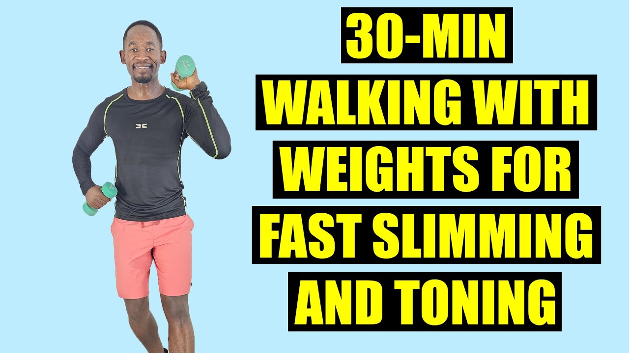 30-Minute Walking with Weights Workout for Fast Slimming and Toning ...