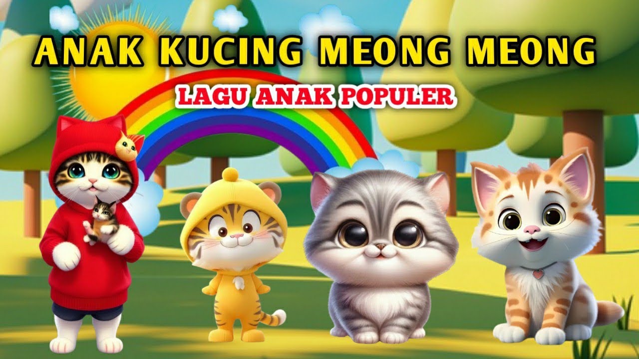 LAGU ANAK KUCING MEONG MEONG - LAGU ANAK POPULER INDONESIA - YouTube
