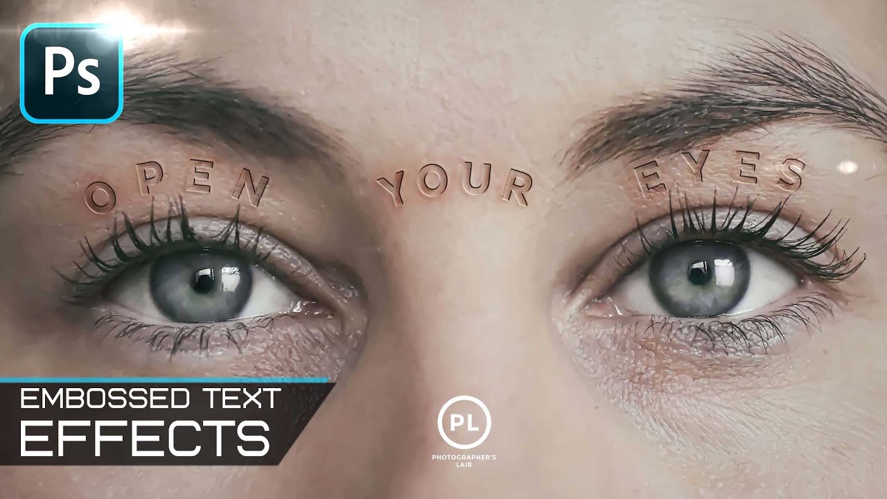 Text Embossed in Skin Photoshop Effect - YouTube