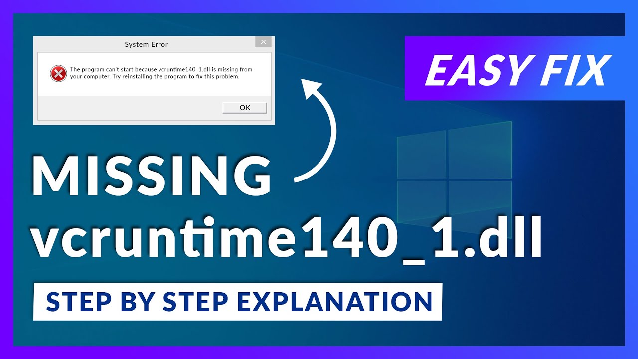 Vcruntime140 1 dll Missing Error How To Fix 2 Fixes 2021 YouTube