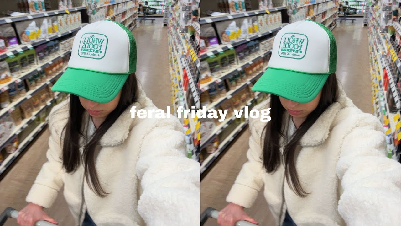 FERAL FRIDAY VLOG: whole foods, books, cawfee, aries szn vibes - YouTube