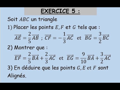 Calcul vectoriel- Série 2 Exercice 5 tronc commun science 5 الحساب ...