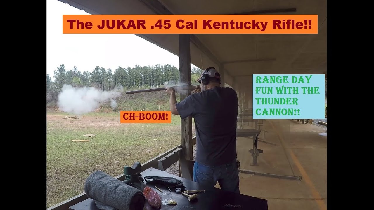 First Shots With The Jukar .45 Cal Kentucky Rifle...The Thunder Cannon ...