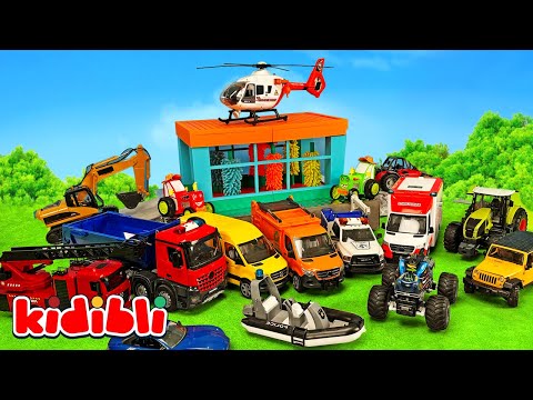 Eğlenceli Slime ve Çamur Yıkama! 🚗💦 Oyuncak Arabalar, Kamyonlar ve Traktörlerle Eğlence | Kidibli