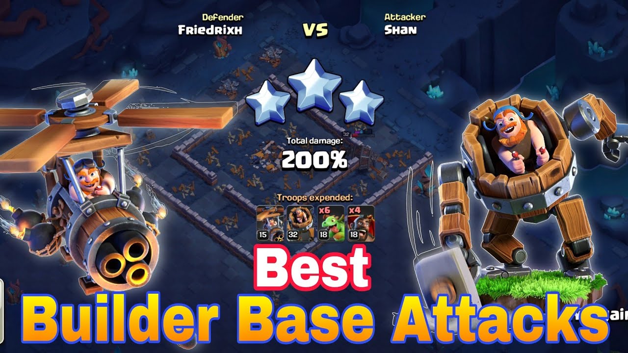 Builder Base Update | Best 3 Attacks On Builderhall 10 | Best Builder ...