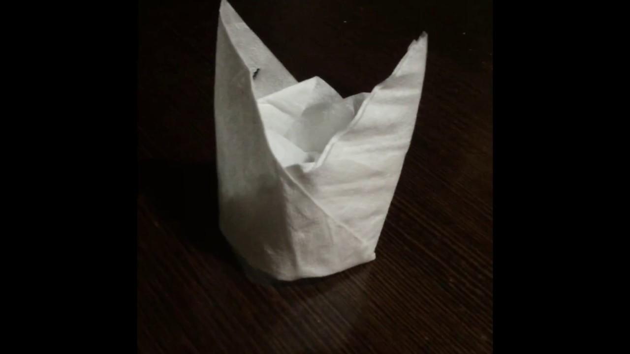 Napkin folding CROWN - YouTube