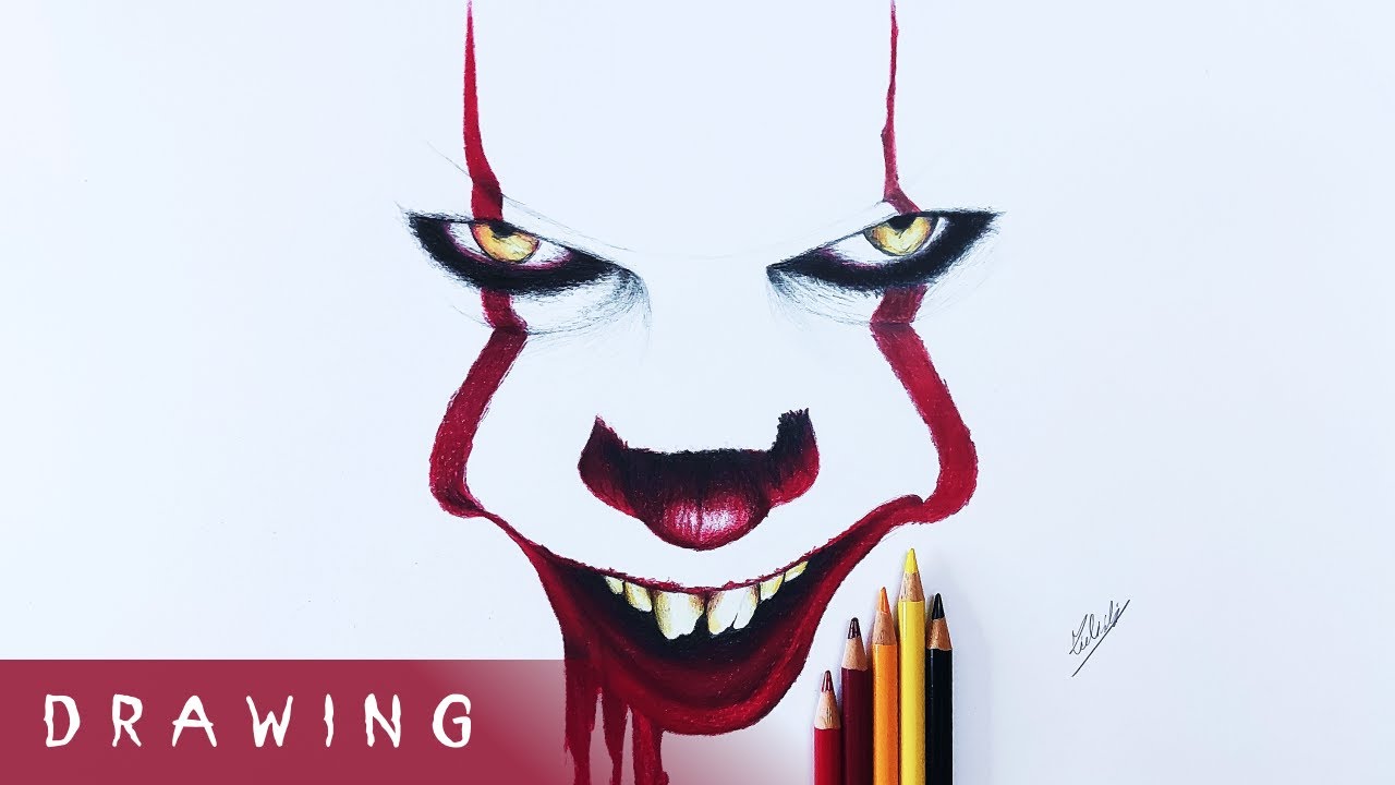 Drawing Pennywise - IT | Timelapse - YouTube