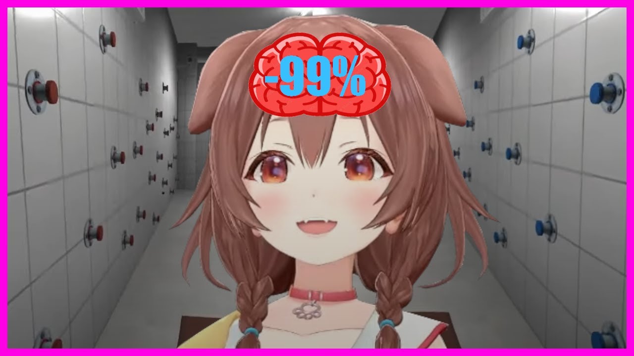 Korone sits in a room full of buttons and slowly loses her mind 【Button Prison】 - YouTube