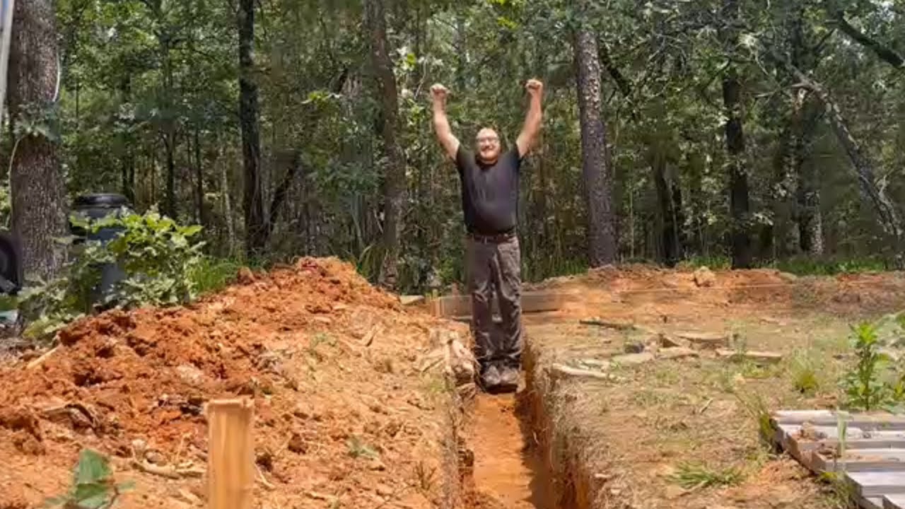 Episode 29 - Major Progress on Hand Digging the Foundation - YouTube