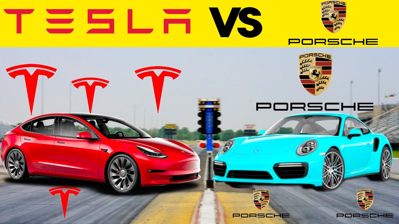 $50k Tesla faster than a $200k Porsche? 2023 Porsche 911 Turbo S vs ...