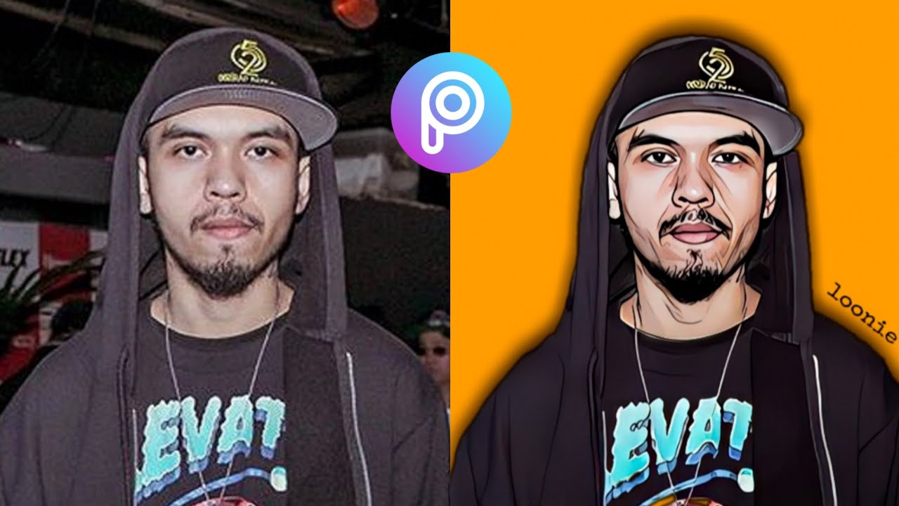 Cartoon Portrait Loonie PicsArt Editing Tutorial - YouTube