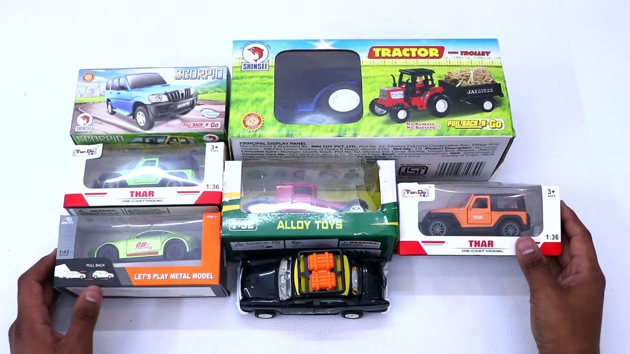 Toys Collection Unboxing Toy Review Tractor Thar Scorpio RC kar Vintage car Mini Toy Unboxing ...