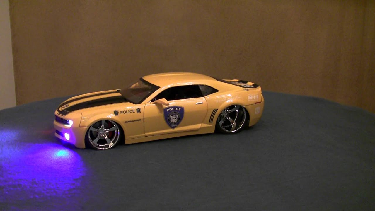 1:18 Chevy Camaro with Transformers Logo Police Car Multi-Pattern Light ...