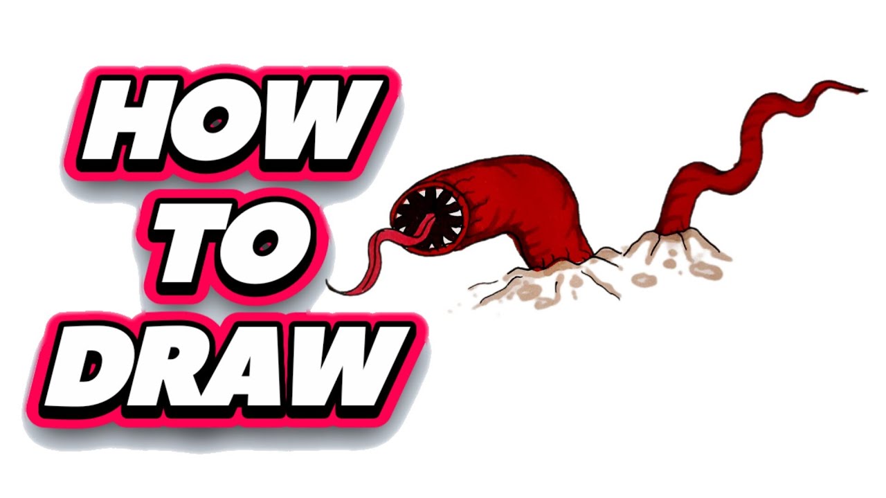 How to draw a worm eater |horror story drawings - YouTube