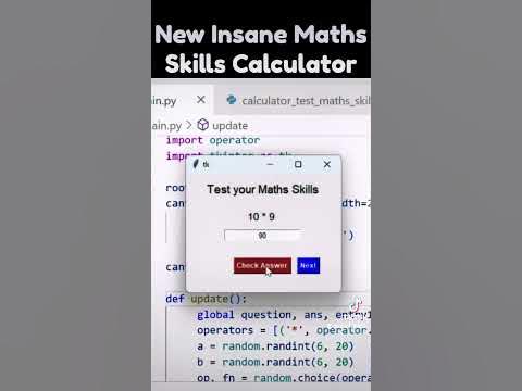 Insane Skills Calculator using Python Code | #Shorts #fyp #project #python #programming #coding ...