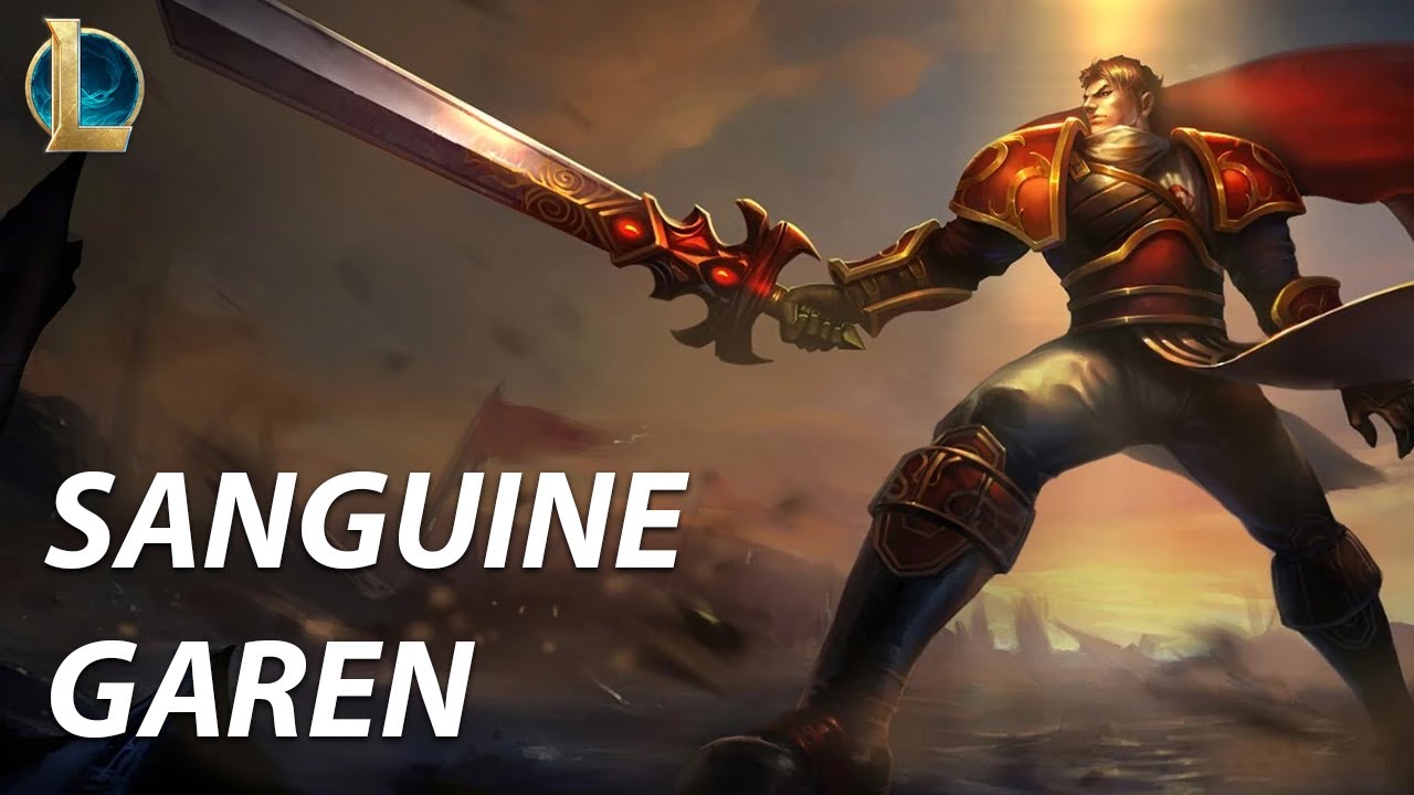 Sanguine Garen Skin Spotlight from League of Legends - YouTube