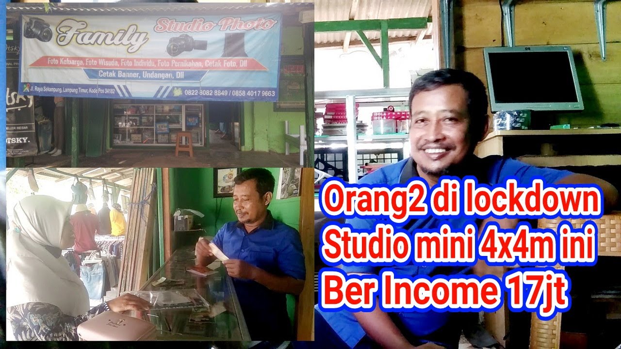 Grebek Studio foto minimalis 4X4m ber income 17jt diawal pandemi - YouTube