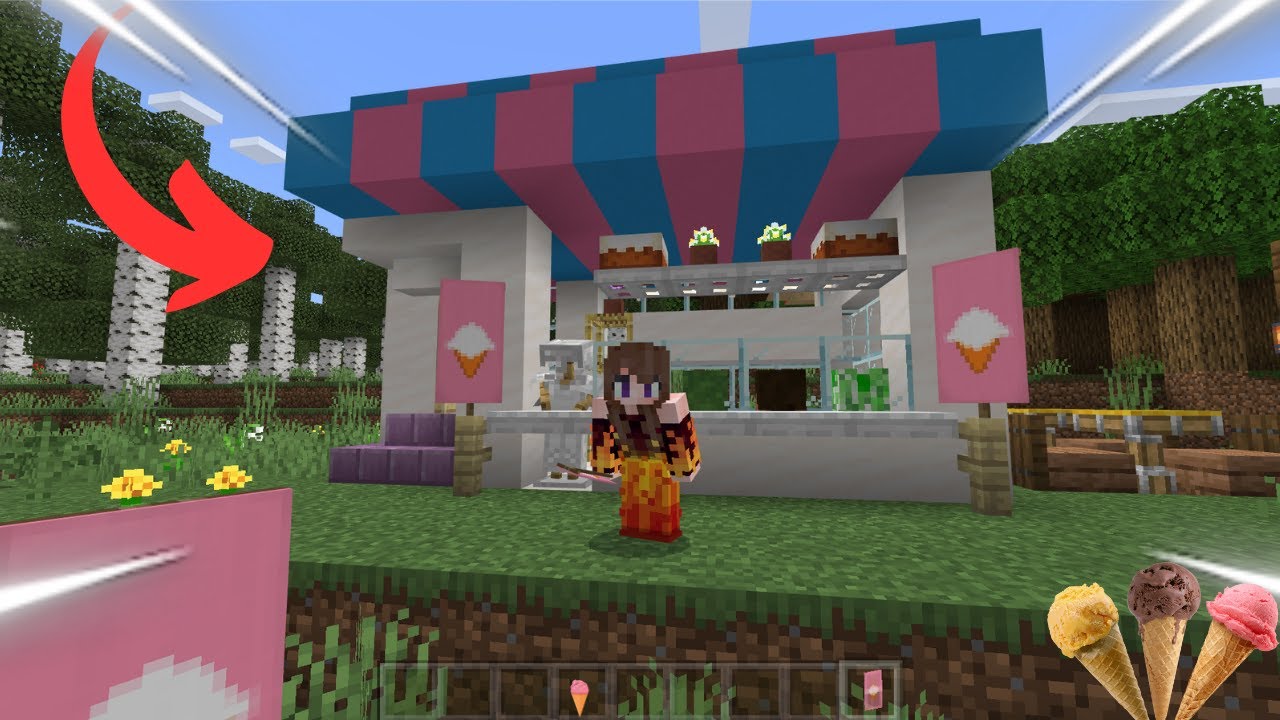 COMO FAZER UMA SORVETERIA NO MINECRAFT - YouTube