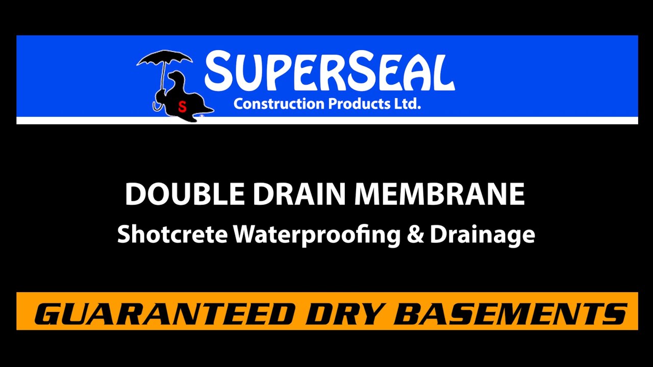 SUPERSEAL Double Drain installed on Shotcrete - YouTube