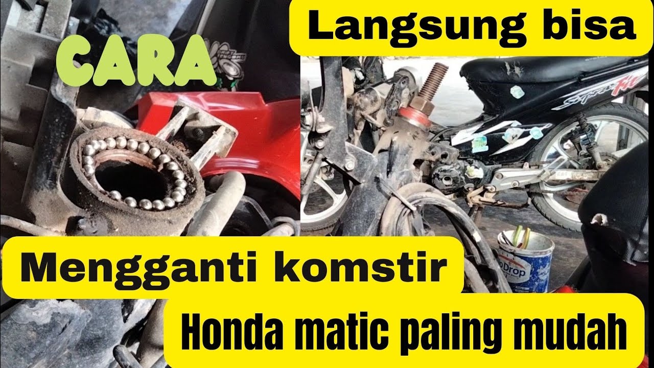 cara mengganti komstir motor Honda matic #bengkelmotor ...