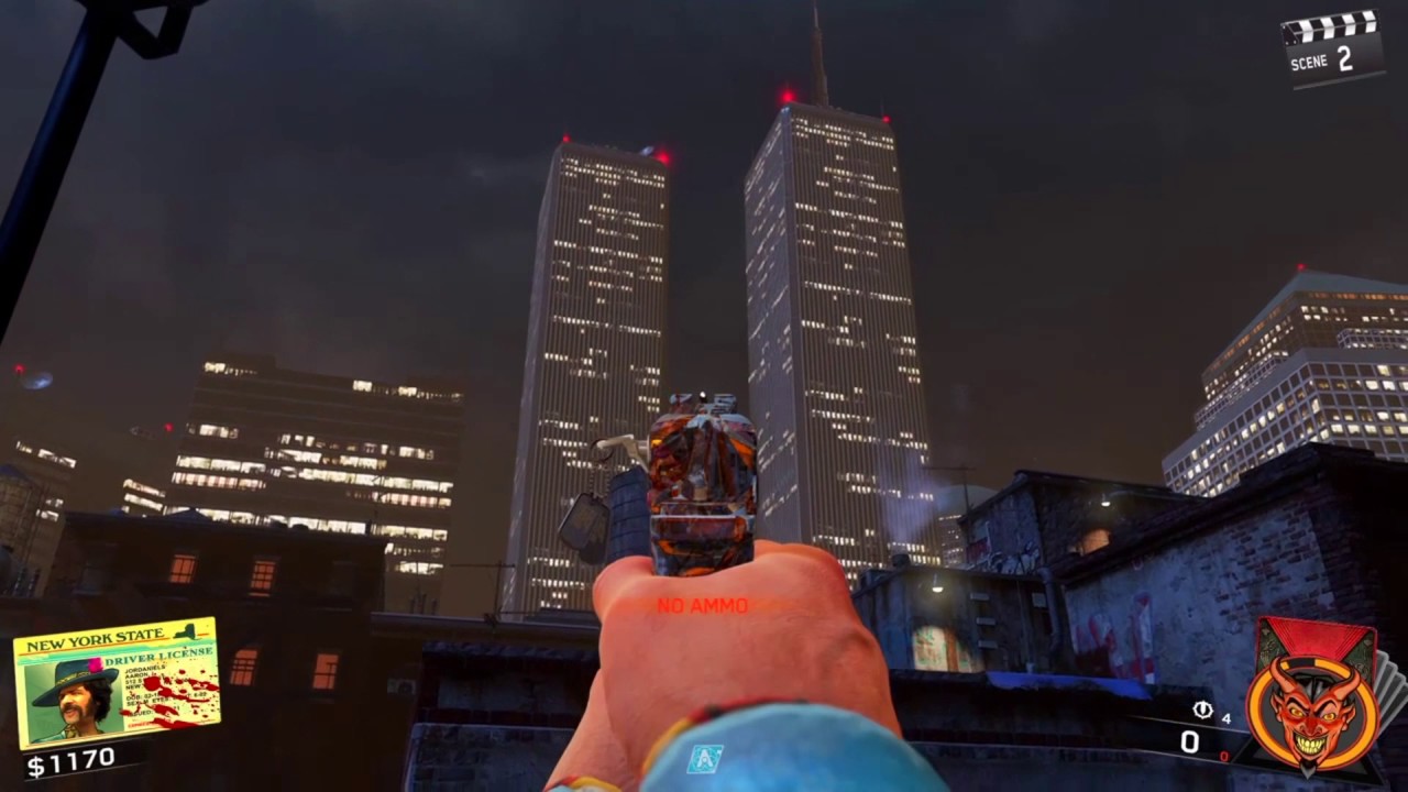 Twin Towers In COD IW Zombies. (PS4) - YouTube