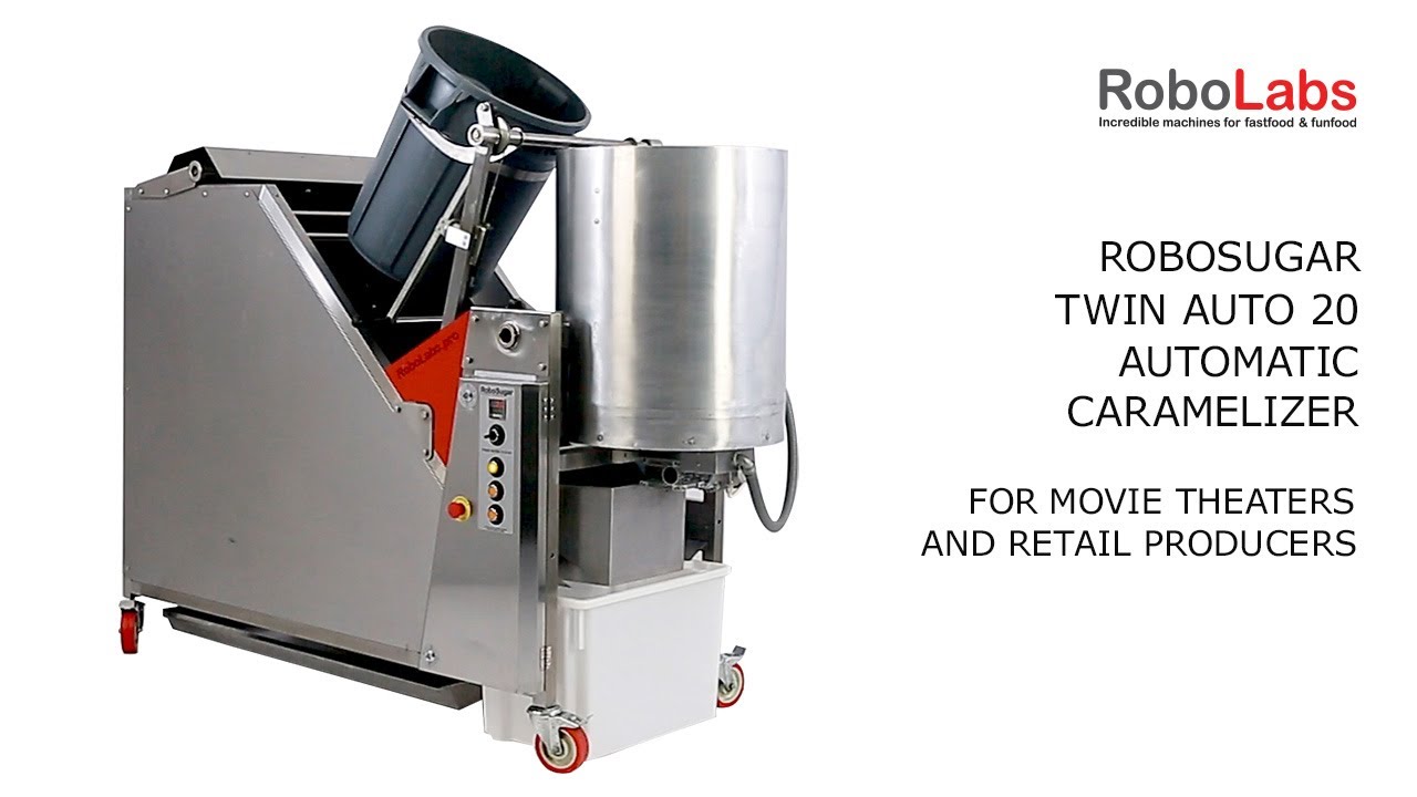 Automatic popcorn caramel coating machine for movie theaters and retail ...