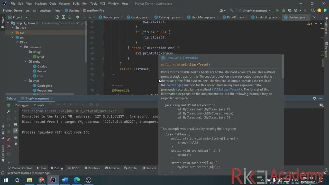 Rikkei Academy - Java - Module 02 - Session 19: Bài tập tổng hợp - Cấu trúc project theo chức ...