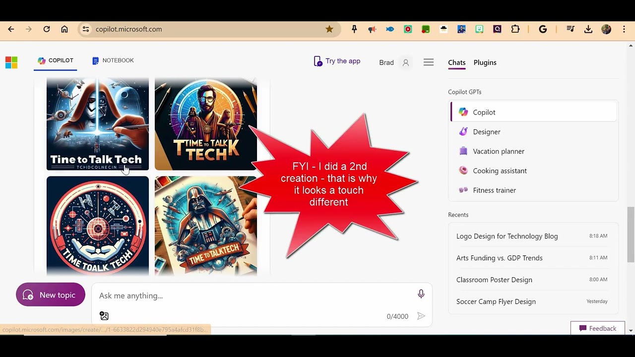 Check out Microsoft's Copilot to create a logo in under one minute ...