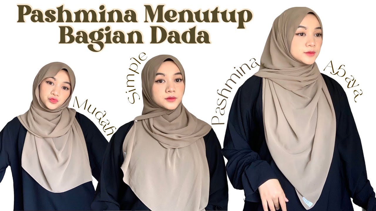 5 Tutorial Pashmina Menutup Bagian Dada - YouTube