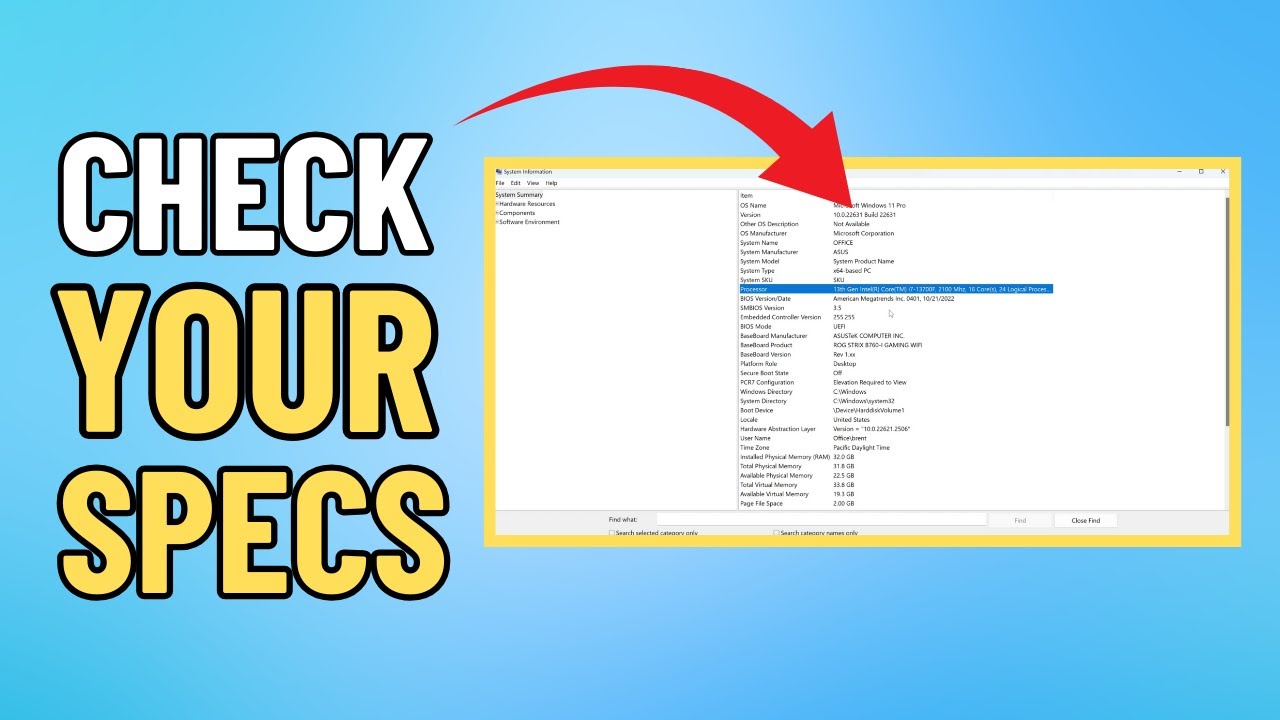 How to Check Your PC Specs in Windows (Super Quick) - YouTube