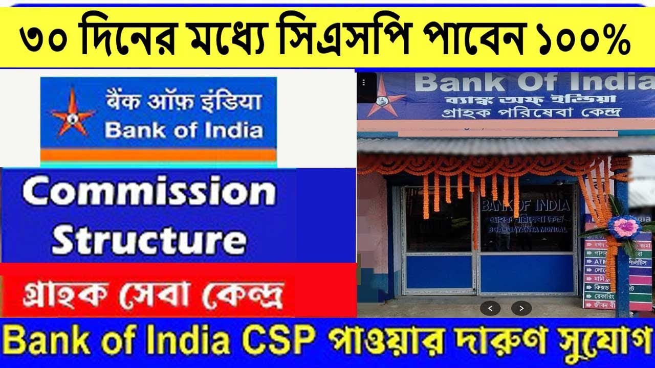 Bank of India CSP Apply ||Bank of India BC/CSP Portal Services |How get ...
