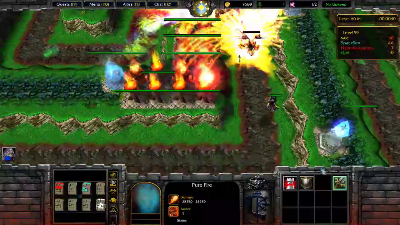 Element TD Survivor 9.4 - Warcraft 3 - Battlenet - YouTube