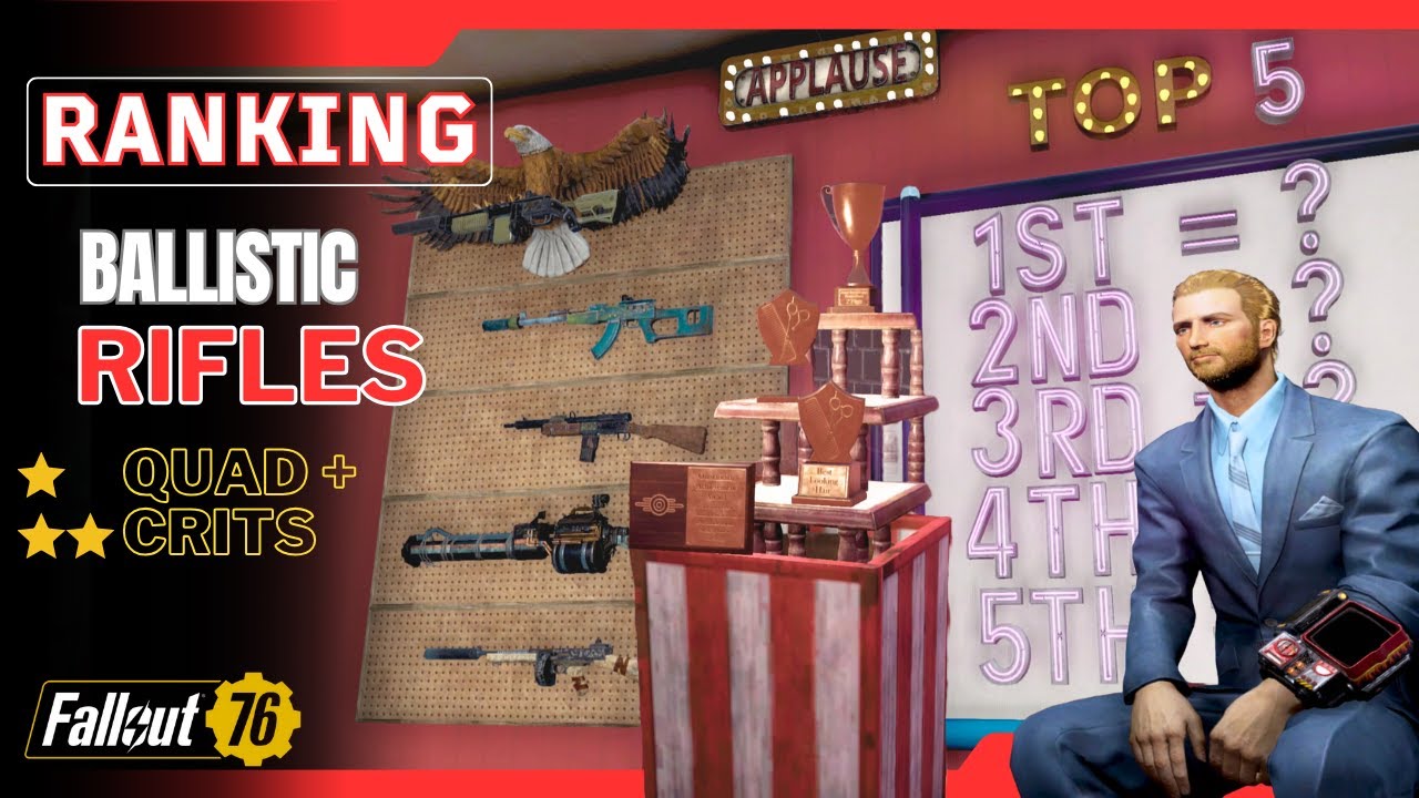 Fallout 76 || Top 5 Ballistic Rifles You Need | Ranked | Quad + Crit ...