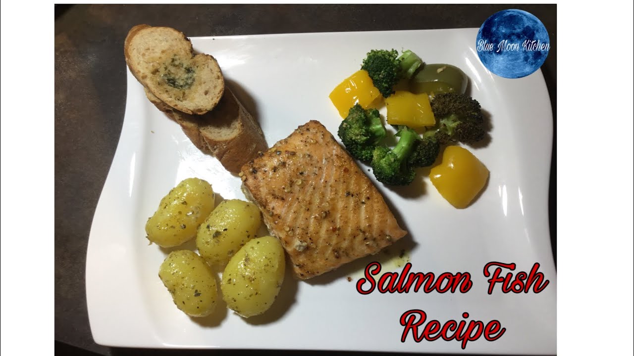 Salmon Fish Recipe (Urdu/English/Hindi) || Blue Moon Kitchen - YouTube