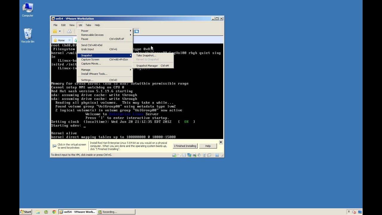 Thinking Like An Ocm 11g Installing Oel 54 As A Base Playpen Youtube