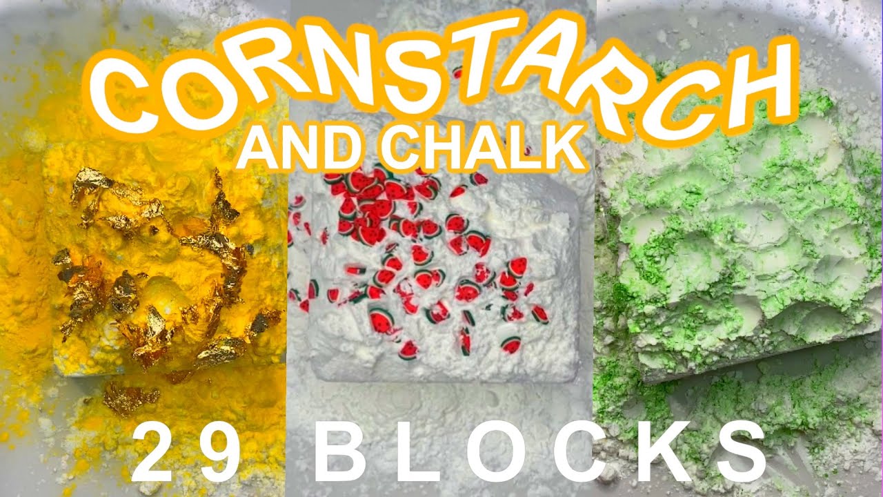 CORNSTARCH & CHALK COMPILATION | 29 BLOCKS | CHUNKS | REFORMS - YouTube