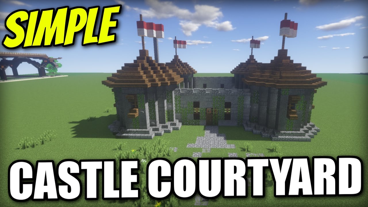 Minecraft - CASTLE COURTYARD - Tutorial - EASY - play.buzzplex.net ...