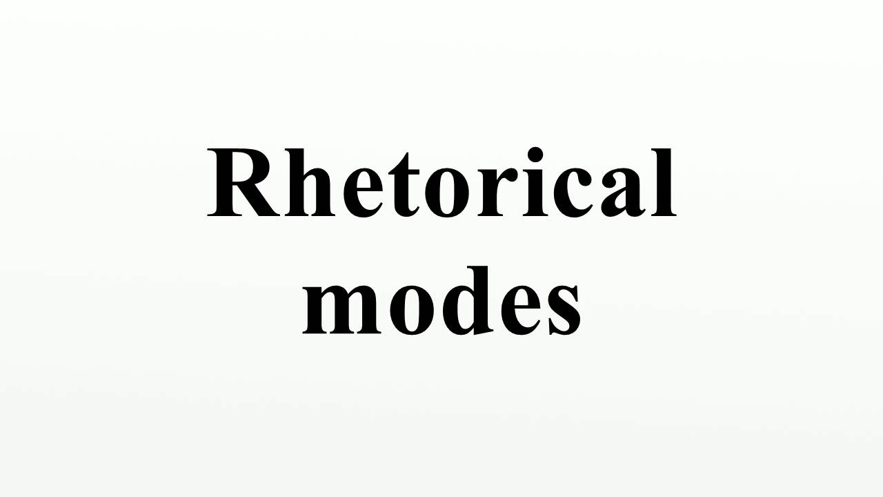 Rhetorical modes - YouTube