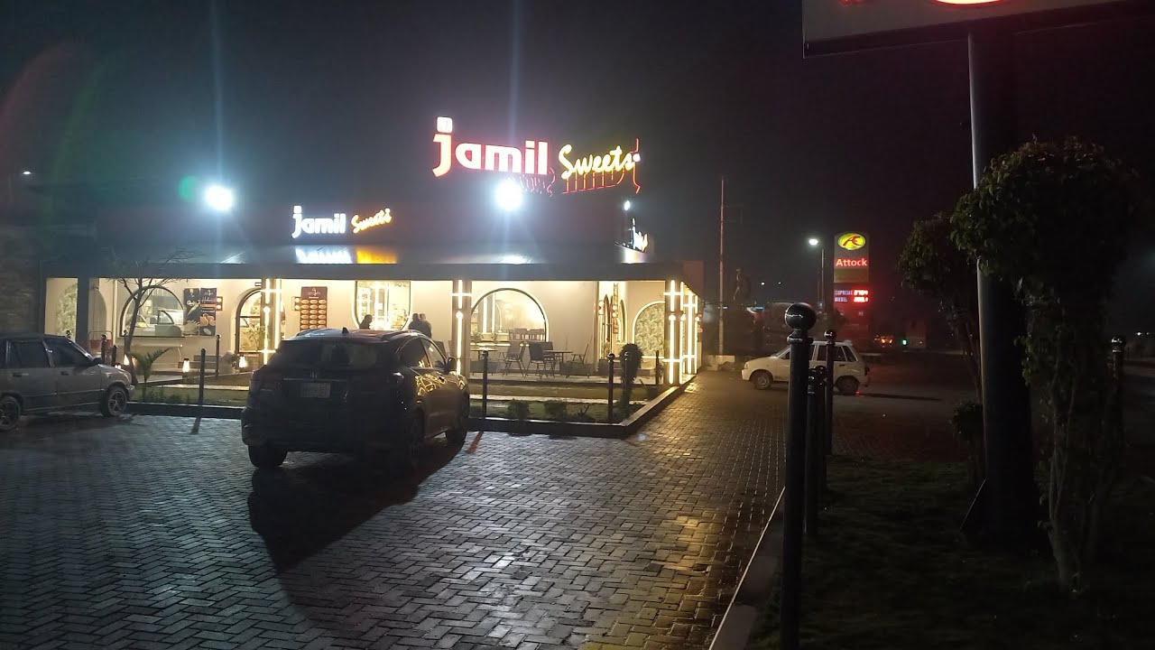 sweet dishes , at jamil sweets , truck Hotel dinner , on the way to ...