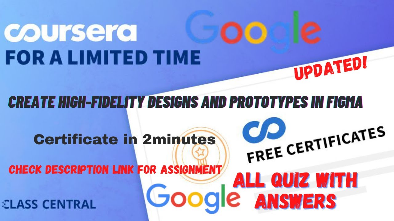 Create High Fidelity Designs and Prototypes in Figma,(week1-4) All Quiz ...