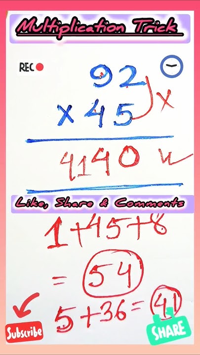 Fast Multiplication Trick | Interesting math tricks #shorts #magic #trending #mathstricks #maths ...
