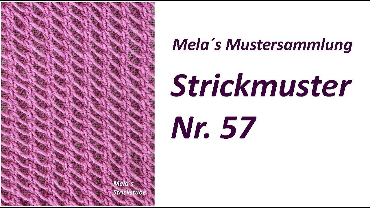 Strickmuster Nr. 57 - Netzmuster mit nur einer Reihe stricken - YouTube