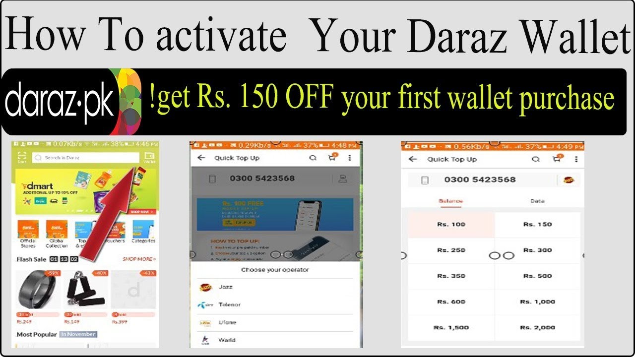 Activate your Daraz wallet and get Rs150 500 OFF your first wallet ...