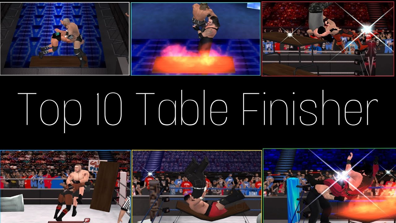 Top 10 Table Finisher in WWE 2K20 Mod by gamernafz 2.0 | SR | WWE 2K20 ...