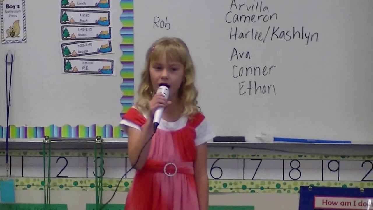 Jenna singing "Part of Your World" in her first grade talent show - YouTube