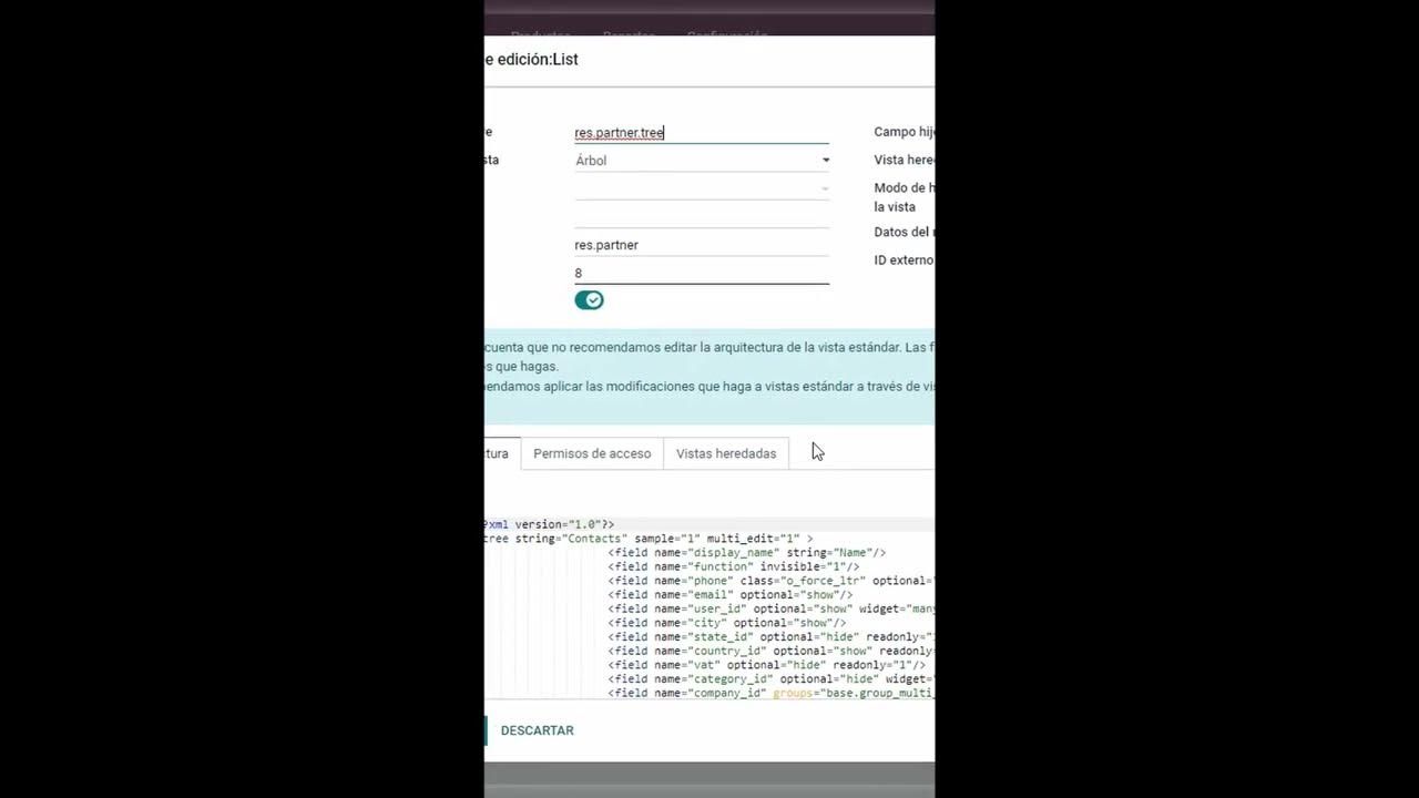Cómo OCULTAR BOTÓN 🎹 CREAR en vistas Tree | Truco Hide create button Odoo - YouTube