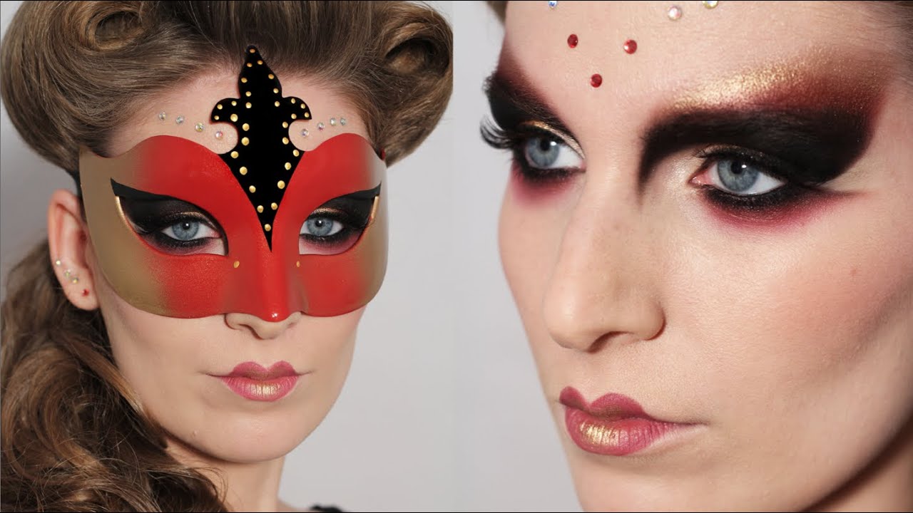 TWO LOOKS #3 | Venetian Mask - Carnival MakeUp & Hair Tutorial - YouTube