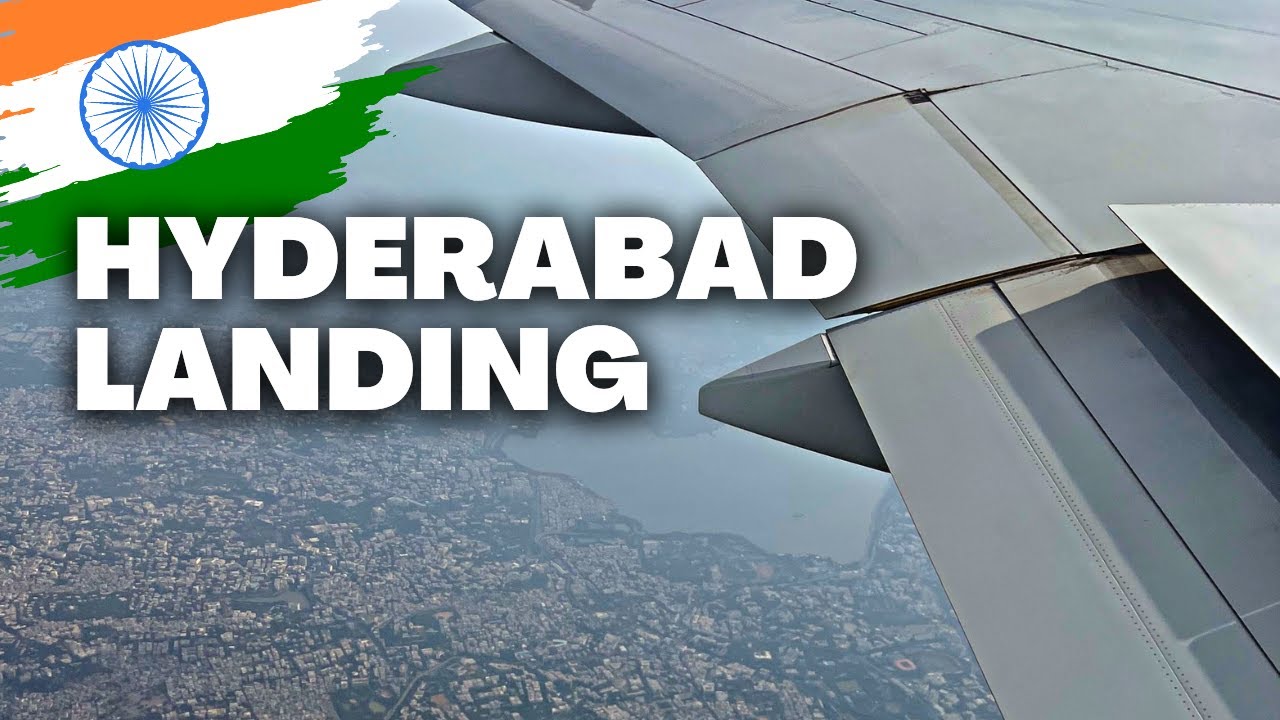 Lots of awesome wing fluff on arrival into Hyderabad! - YouTube