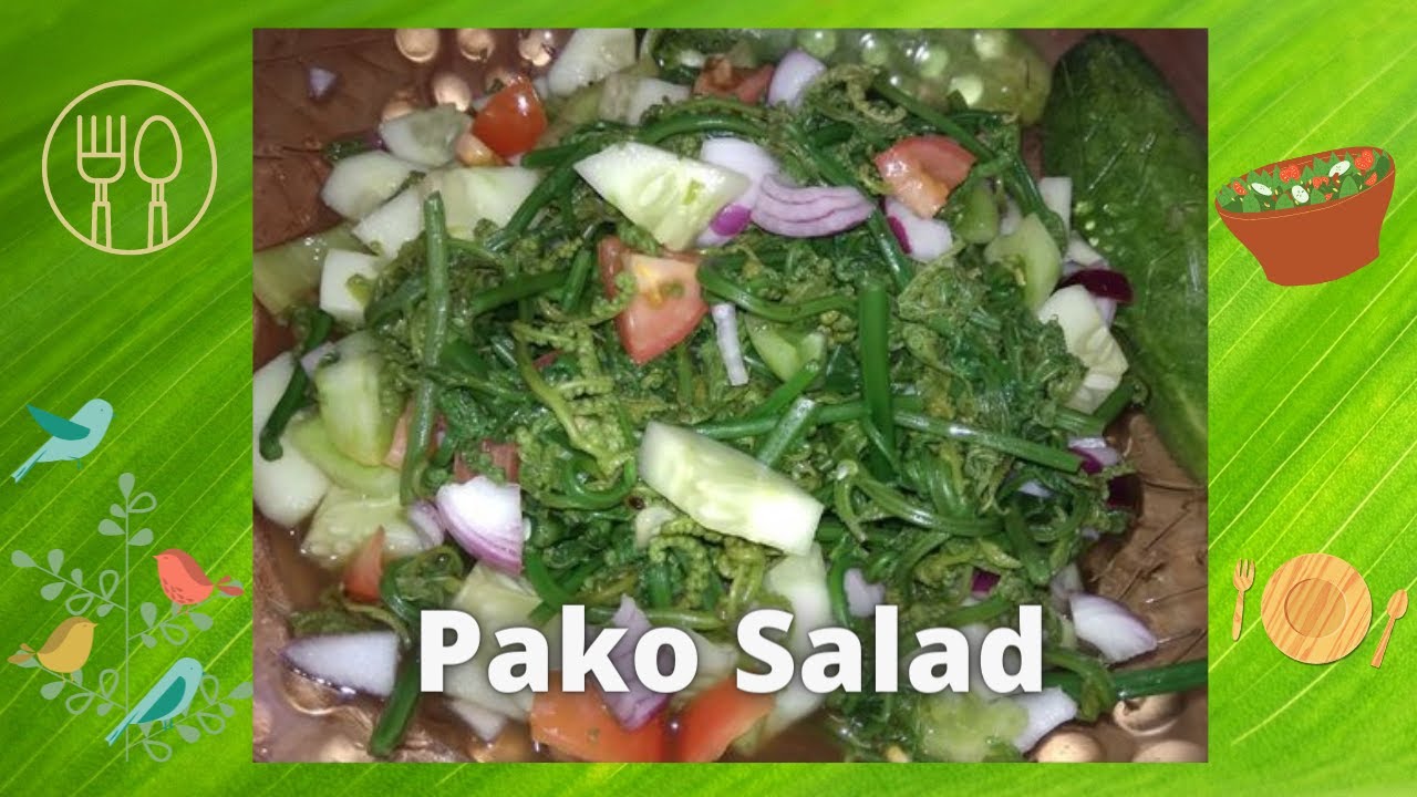 Simple Salad Recipe | Pako Salad | The Happy Kid Rafunzel - YouTube